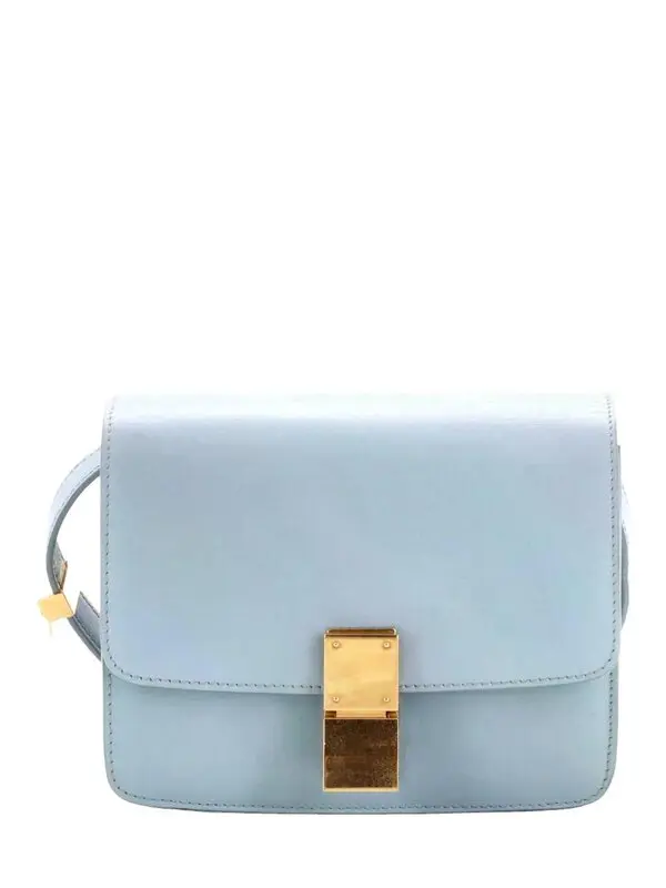 Celine Classic Box Bag Smooth Leather Teen Shoulder Bag - Blue