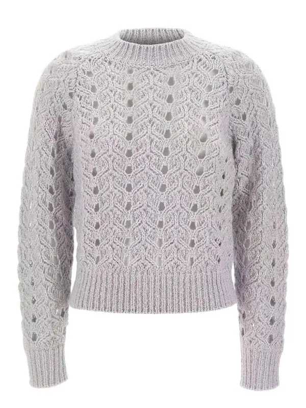 Eleventy Openwork Cable-knit Sweater - Grey
