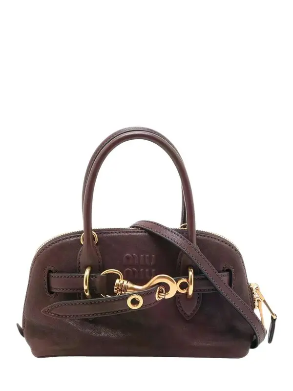 Miu Miu Mini Nappa Aventure Satchel - Brown