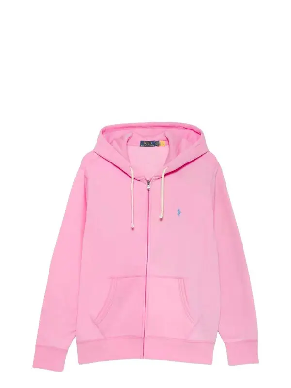 Polo Ralph Lauren Logo-embroidered Zip-up Hoodie - Pink