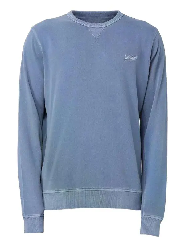 Woolrich Logo-embroidered Crew-neck Sweater - Blue