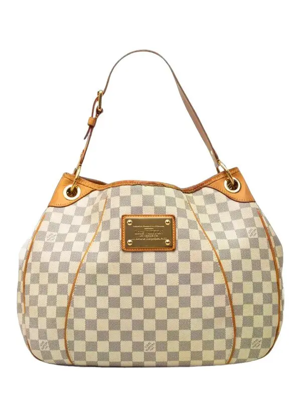 LOUIS VUITTON Damier Azur Galliera Pm Shoulder Bag - White