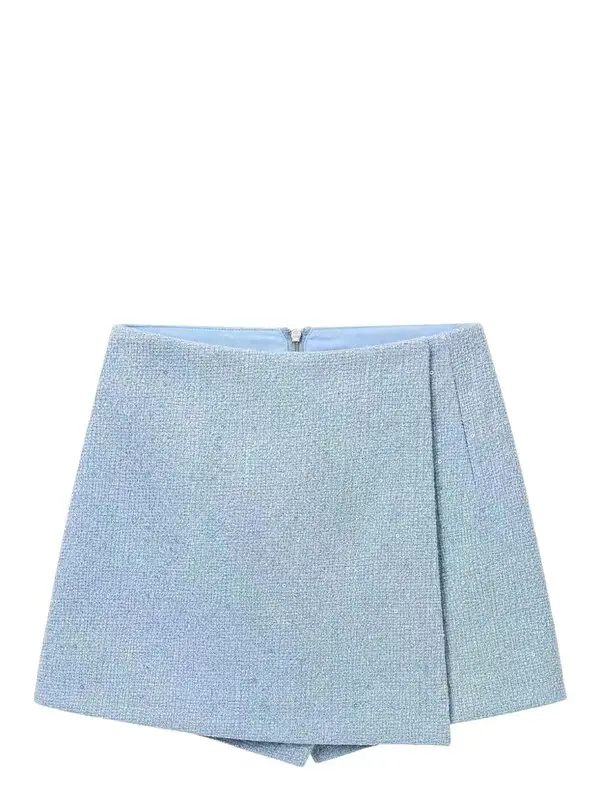 BRONX AND BRONCO Sequin-embellished Wrap Mini Skirt - Blue