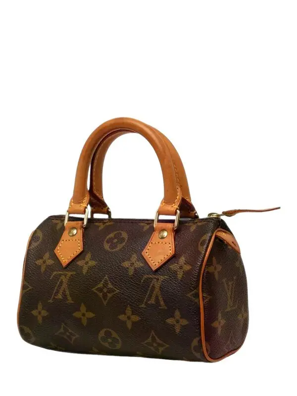 LOUIS VUITTON Monogram Mini Speedy Hl Satchel - Brown