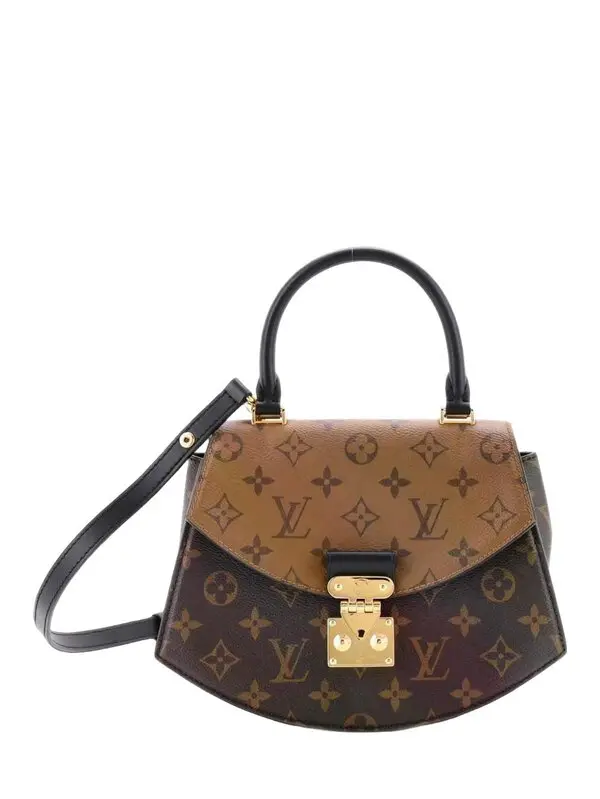 LOUIS VUITTON Tilsitt Top Handle Bag Reverse Monogram Canvas Crossbody Bag - Brown