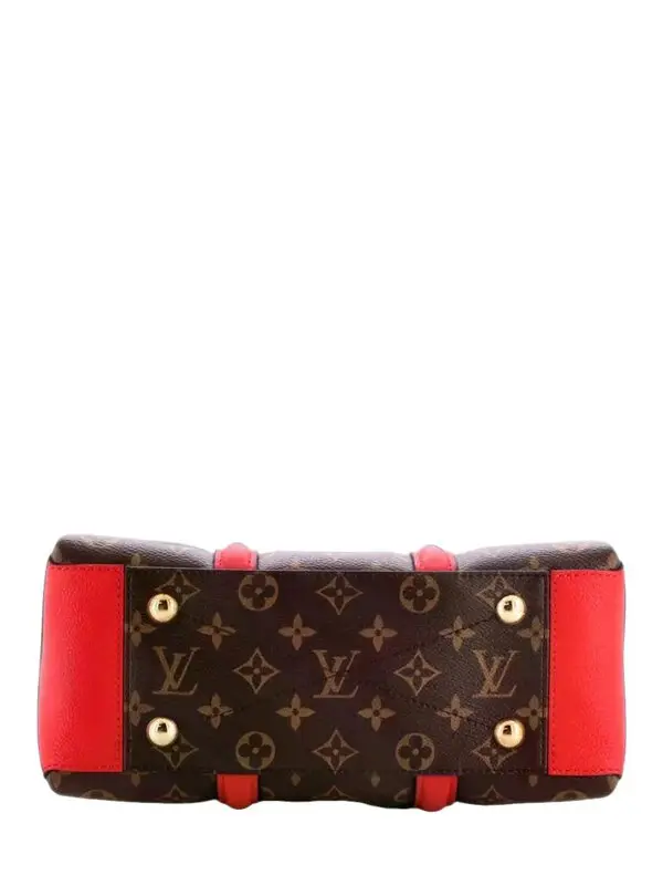 LOUIS VUITTON Monogram Canvas And Leather Soufflot Bb Satchel Tote - Red