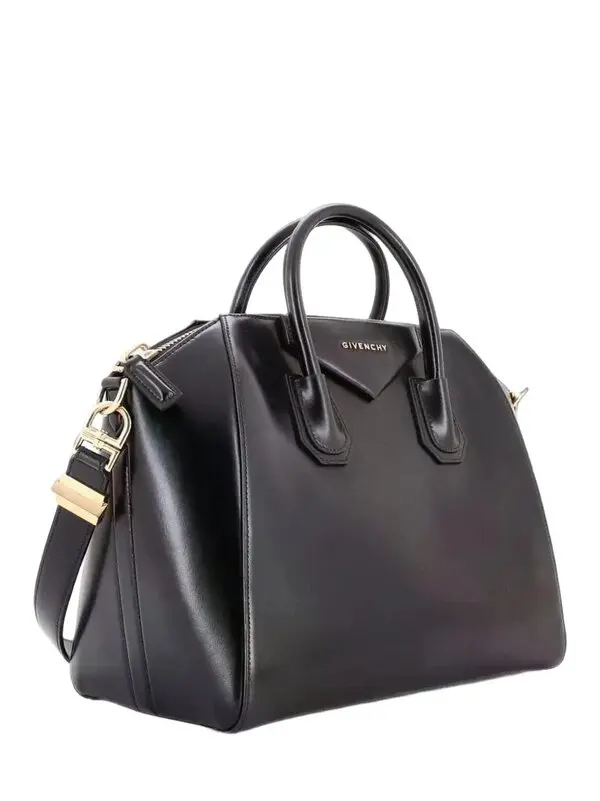 Givenchy Antigona Bag Glazed Leather Medium Satchel - Black