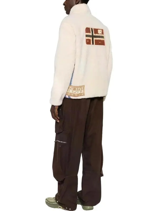 NAPAPIJRI Logo-patch Fleece Jacket - Neutrals