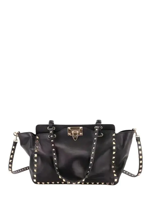 Valentino Garavani Rockstud Soft Leather Small Tote Bag - Black