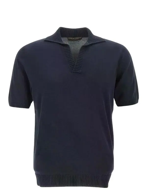 FILIPPO DE LAURENTIIS Skipper Ribbed-trim Top - Blue