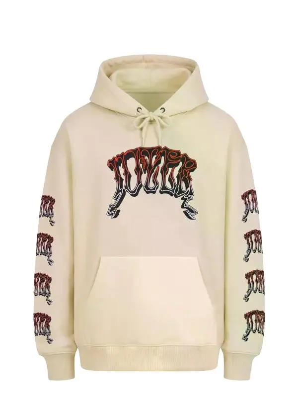 IUTER Logo-print Drawstring Hoodie - Neutrals