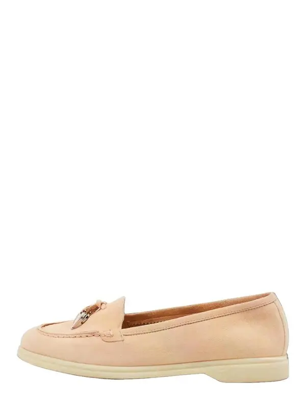 Loro Piana Summer Charms Walk Suede Loafers - Neutrals