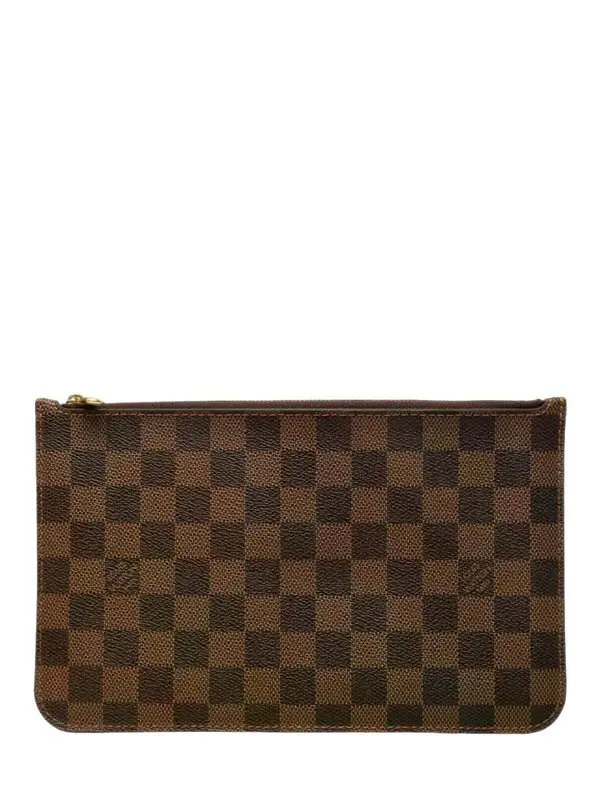 LOUIS VUITTON Damier Ebene Neverfull Mm Pouch - Brown