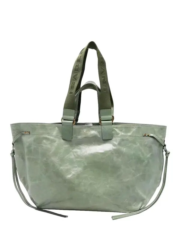 Isabel Marant Étoile Wardy Crinkled-leather Shoulder Bag - Green