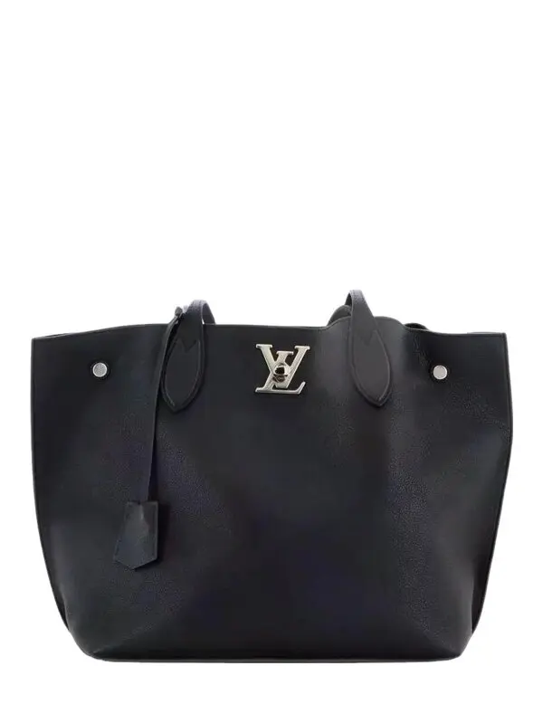 LOUIS VUITTON Lockme Go Leather Tote Bag - Black