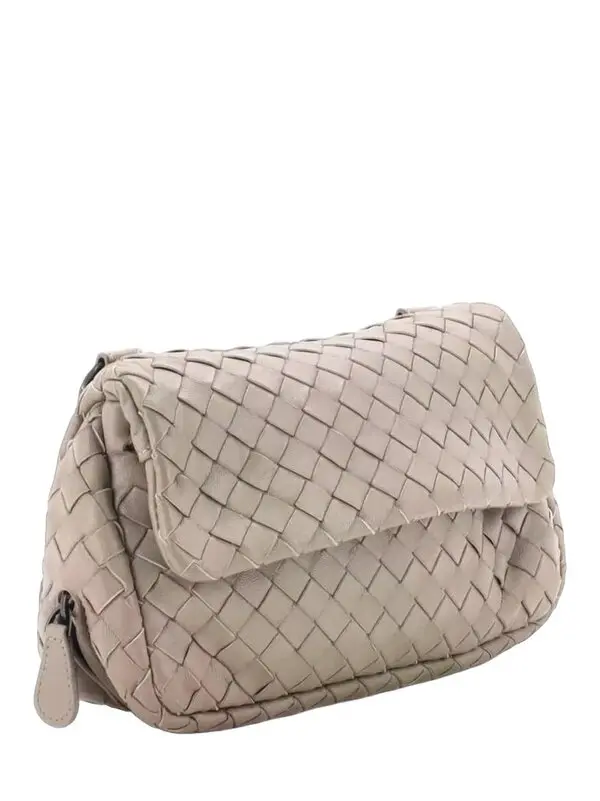 Bottega Veneta Expandable Chain Intrecciato Nappa Small Cross Body Bag - Grey