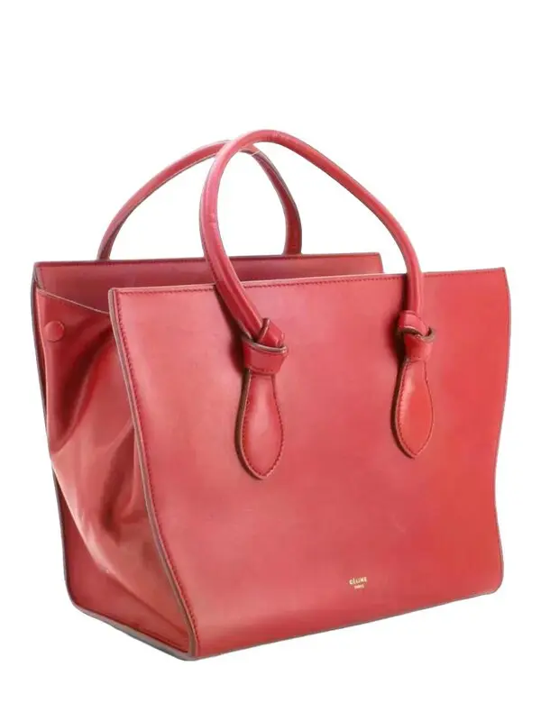 Celine Tie Knot Smooth Leather Mini Tote Bag - Red