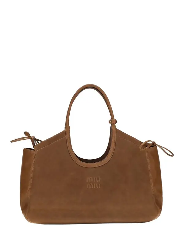 Miu Miu Ivy Nappa Shopping Bag - Brown