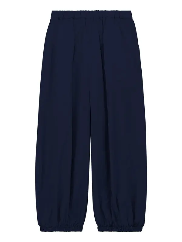 Giorgio Armani Oversized Lamé Silk Pants - Blue