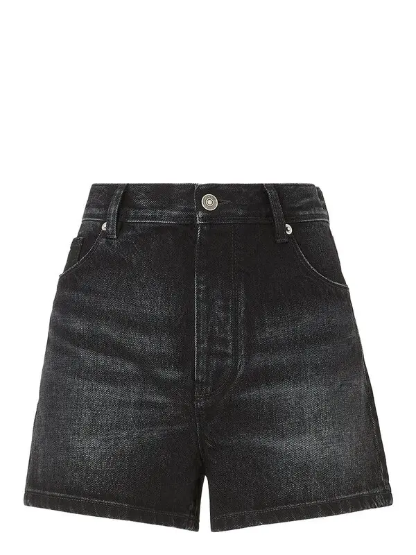 Fendi Organic Cotton Denim Shorts - Black