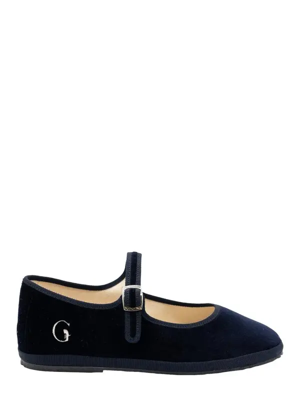 GONDOLINA SHOES Torcello Velvet Mary Jane - Blue