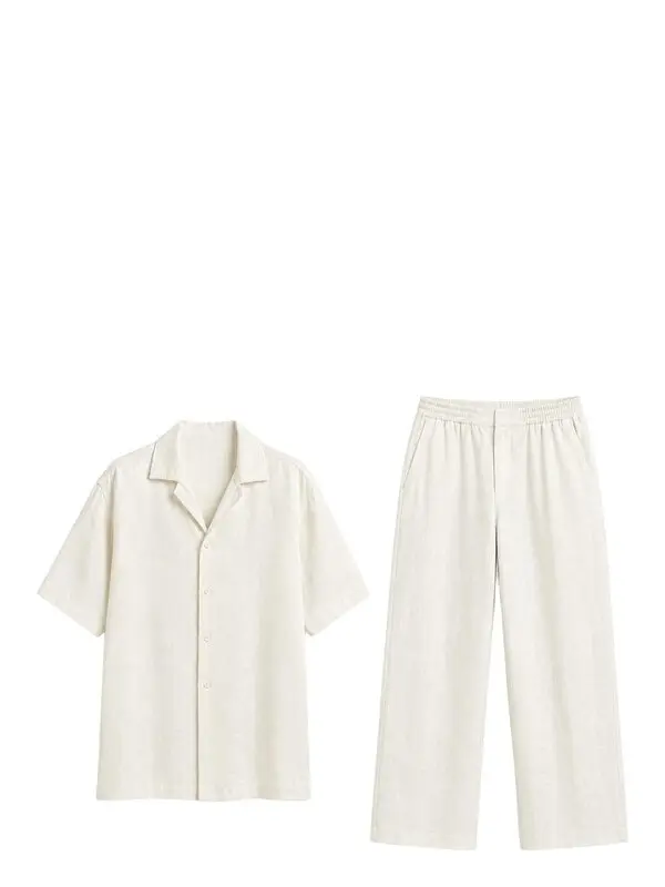 HUSTLE Off Linen-set - White