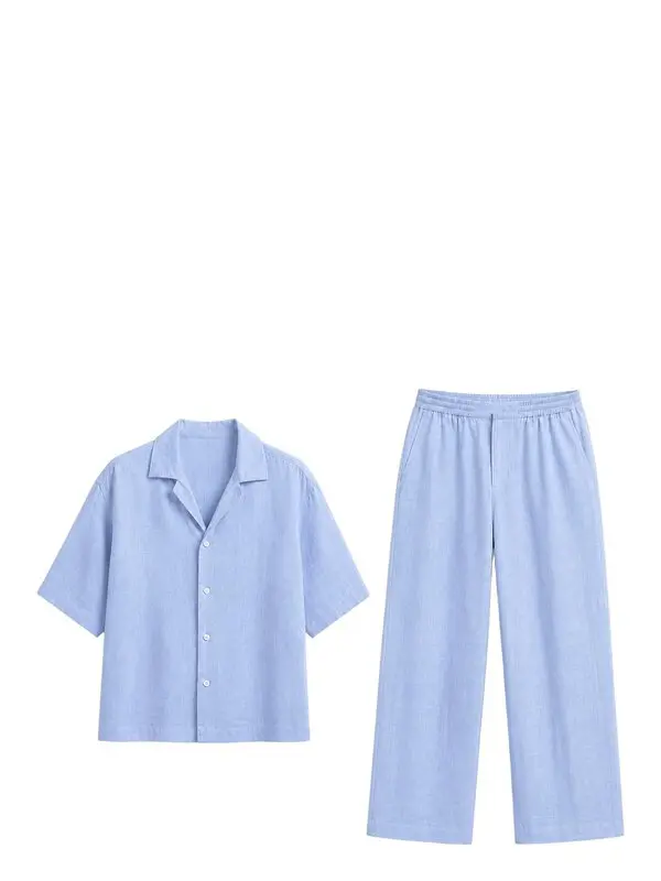 HUSTLE Sky Linen-set - Blue