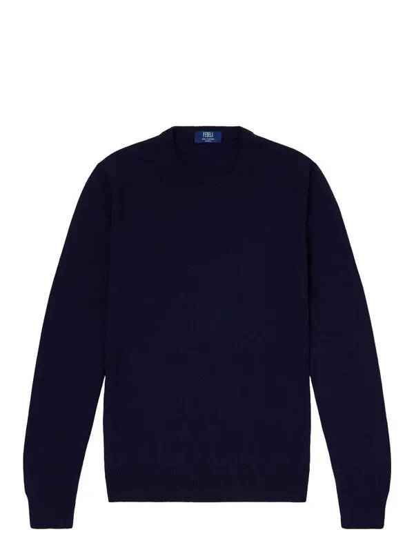 Fedeli Argentina Baby Cashmere Sweater - Blue