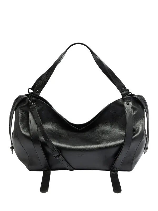 DIESEL® Leather D-one Top-handle Bag - Black