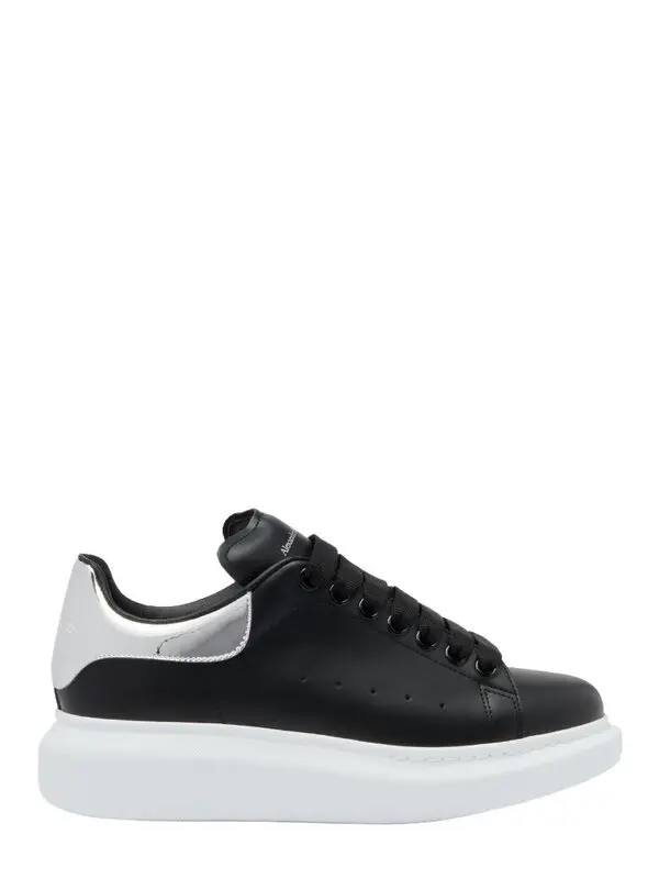 Alexander McQueen Oversized Lace-up Sneakers - Black/silver