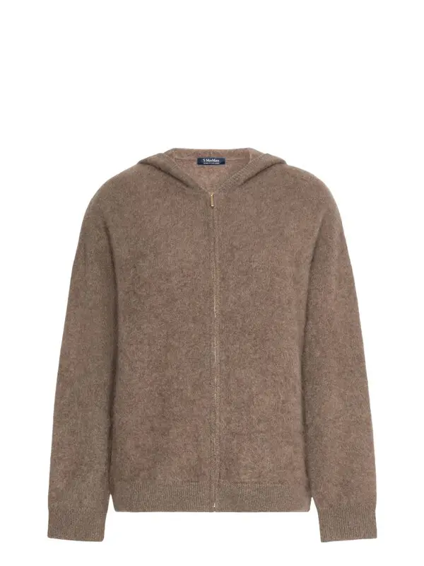 Max Mara Long-sleeved Hooded Knitwear - Brown