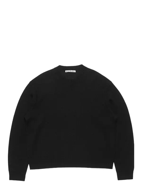 Acne Studios Cashmere Logo Sweater - Black