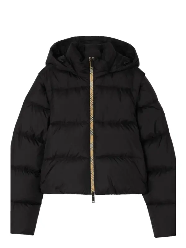 Burberry Detachable Sleeve Nylon Langdale Puffer Jacket - Black