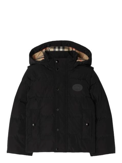 Burberry Burber Detachable Sleeve Puffer Jacket - Black