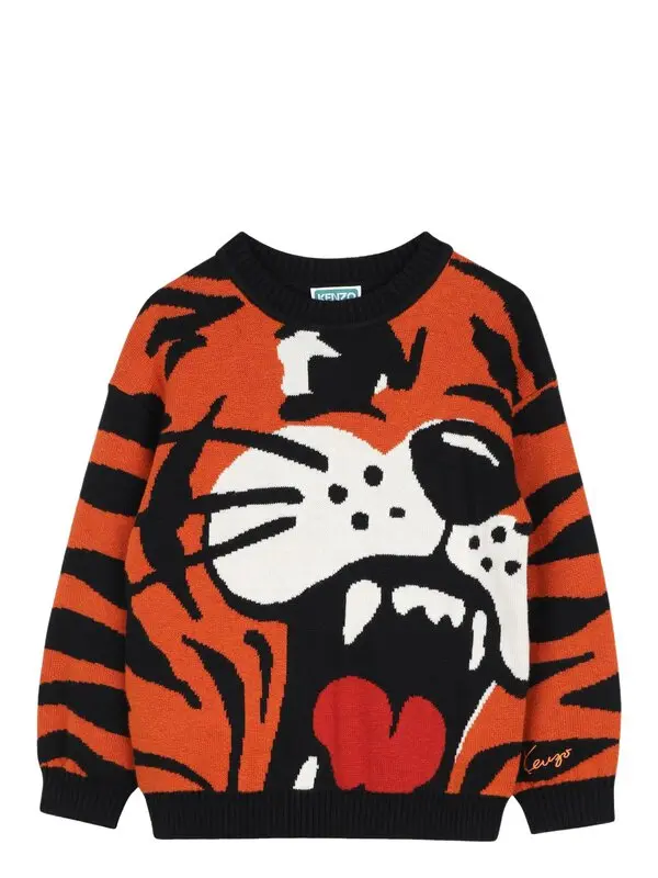Kenzo Tiger Intarsia-knit Sweater - Black