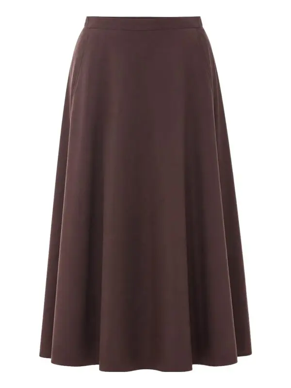 Add Nylongloss Midi Skirt - Black