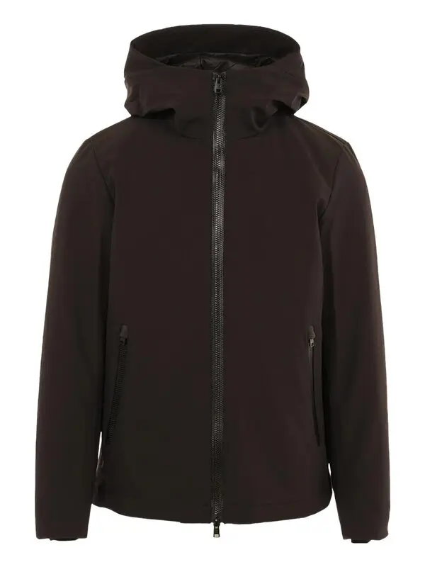 Woolrich Hooded Zip-up Jacket - Black