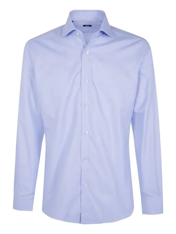 BARBA NAPOLI Classic Oxford Shirt - Light Blue