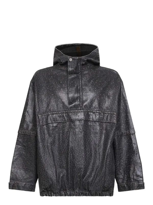 PDFCHANNEL Pdf Oversized Hooded Printed Coat - Multi-color
