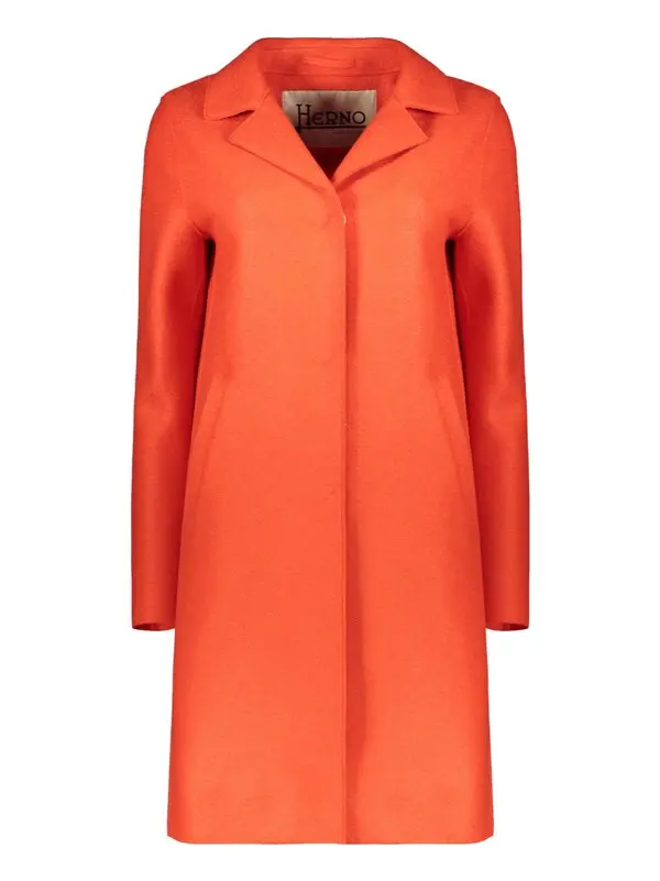 Herno Notched-lapel Single-breasted Coat - Orange