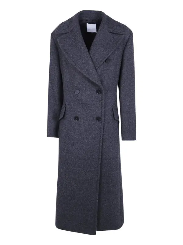 Mantū Double Breasted Coat - Grey