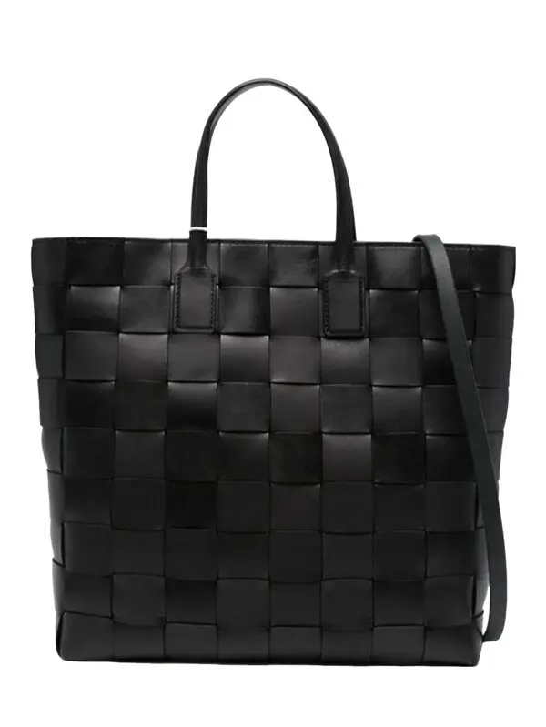 Dragon Diffusion Medium Pino Woven Top Handle Bag - Black