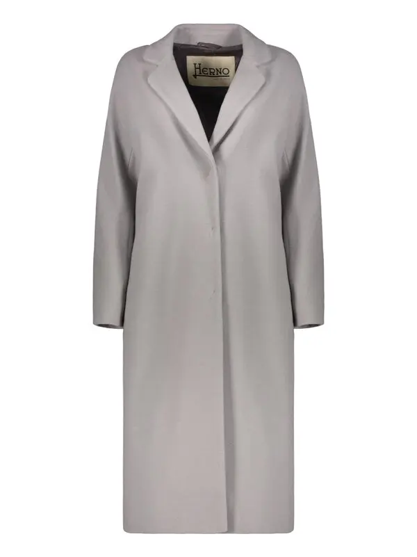 Herno Lapel-collar Button-up Coat - Grey