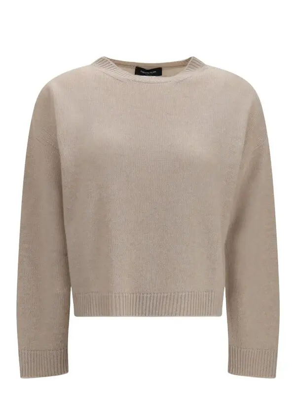Fabiana Filippi Mélange Cashmere Knitted Pullover - Cream