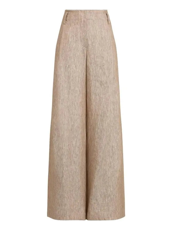 Brunello Cucinelli Pleated A-line Trousers - Light Brown