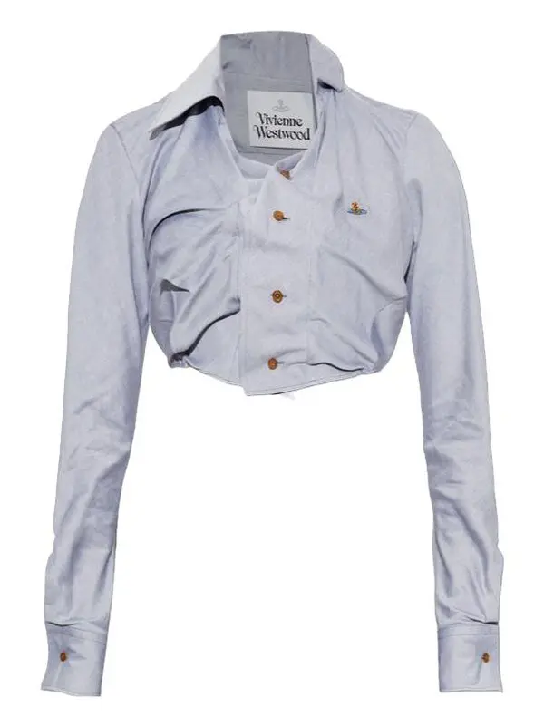VIVIENNE WESTWOOD Cropped Drunken Shirt - Gray
