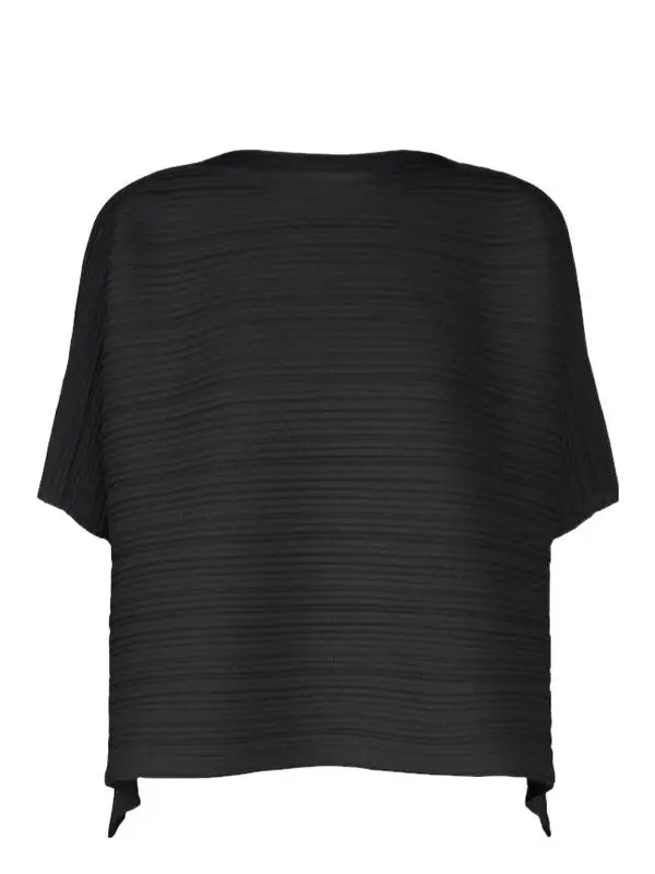 Issey Miyake Paper Bounce Knit Short-sleeve Top - Black