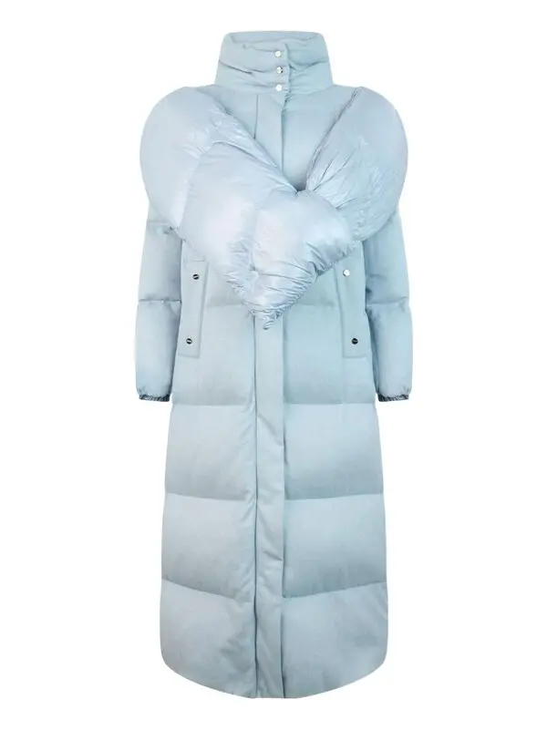 Herno Quilted Hooded Down Coat - Blue