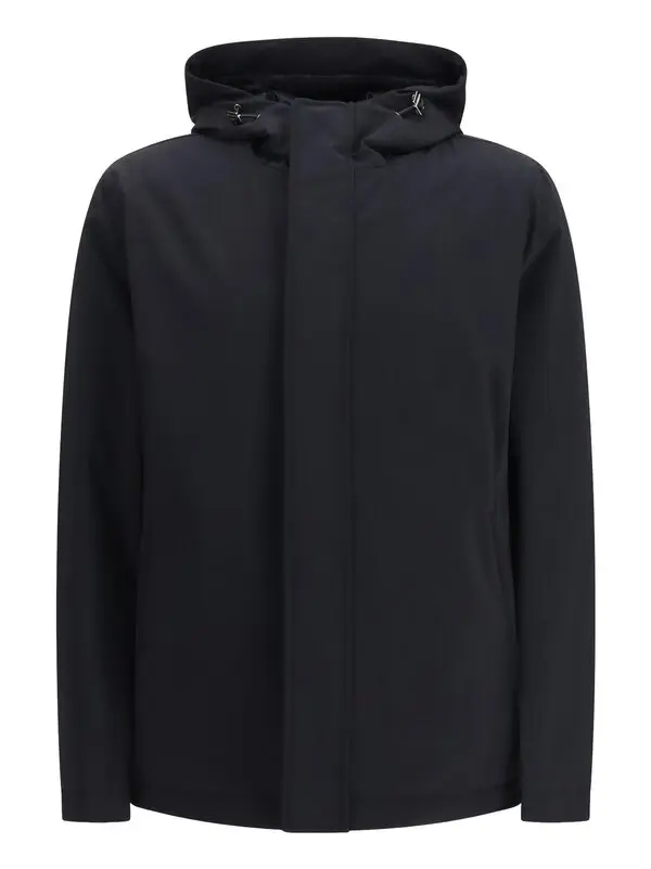 Herno Hooded Zip-up Jacket - Dark