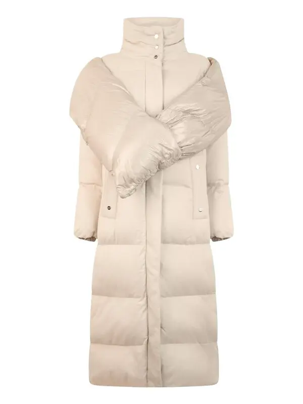 Herno Quilted Hooded Down Coat - Beige